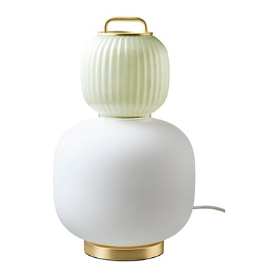 DEJSA table lamp beige/opal white glass - IKEA