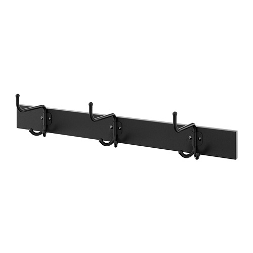 PINNIG coat rack with shoe storage bench black - IKEA