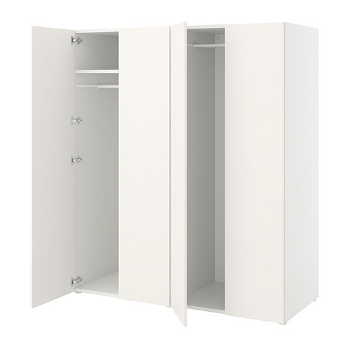 MUSKEN wardrobe with 2 doors+3 drawers white - IKEA