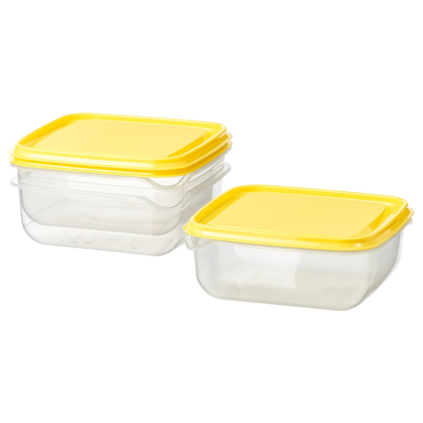 PRUTA food container transparent/yellow - IKEA