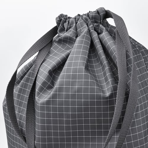 RENSARE bag check pattern/black - IKEA
