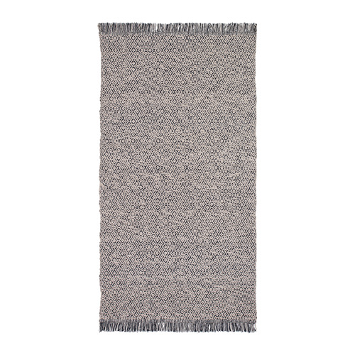 TIPHEDE rug, flatwoven black/natural - IKEA