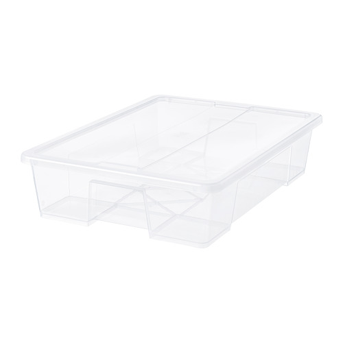 SAMLA box with lid transparent 394.407.67 - IKEA
