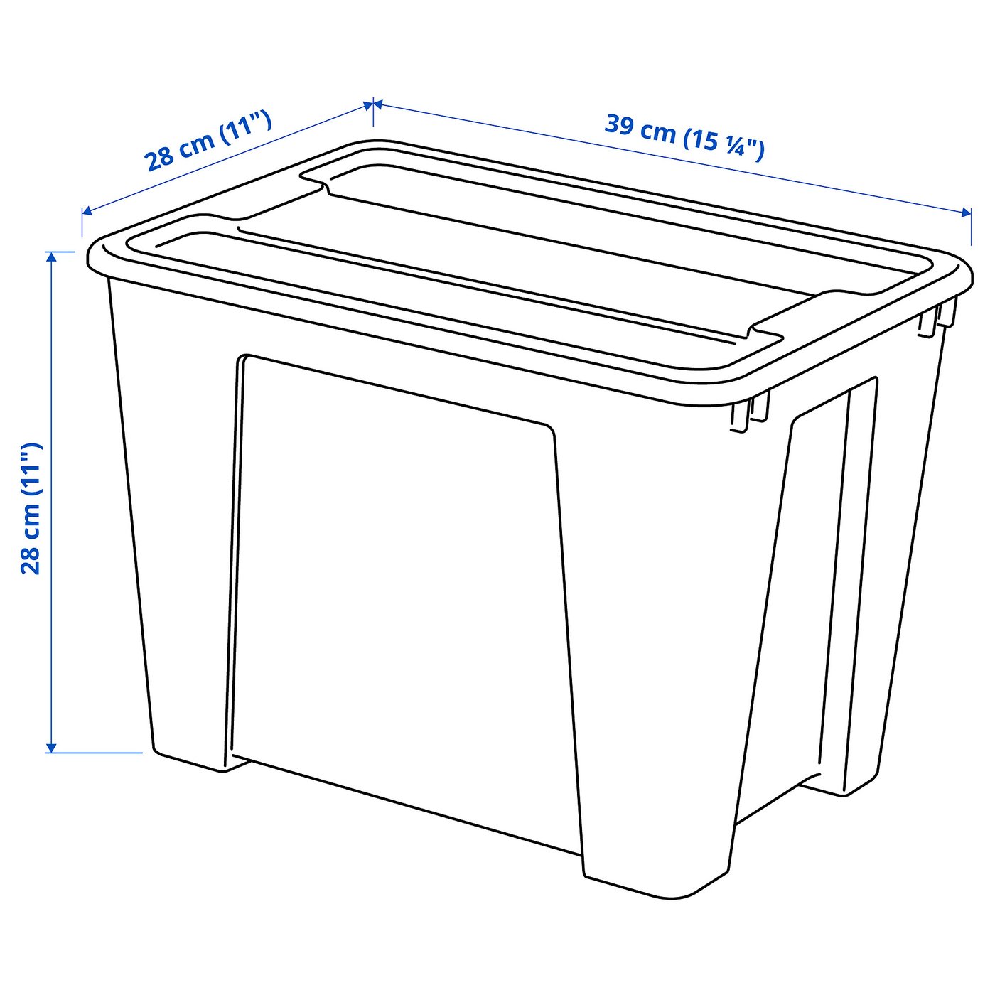 SAMLA box with lid transparent 394.408.28 - IKEA