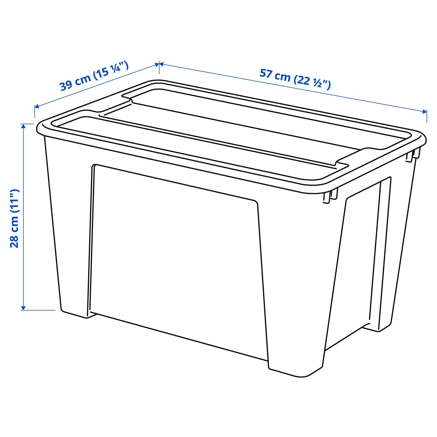 SAMLA box with lid transparent 394.407.67 - IKEA