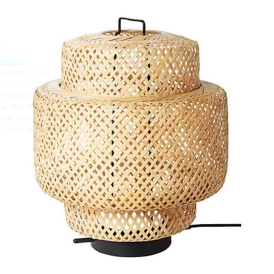 VARMBLIXT LED table/wall lamp orange glass/round - IKEA