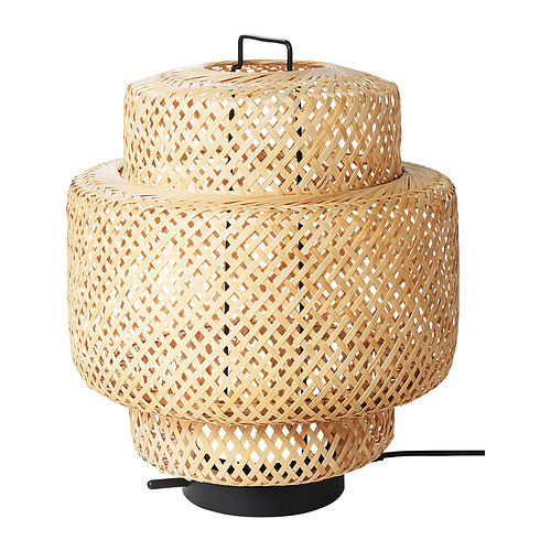 VARMBLIXT LED table/wall lamp orange glass/round - IKEA