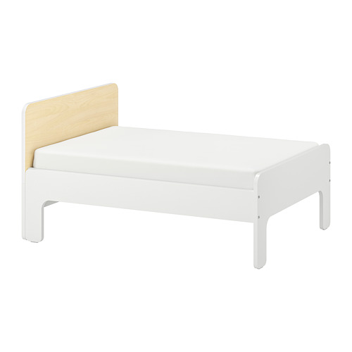SLÄKT bed frame with underbed and storage white - IKEA