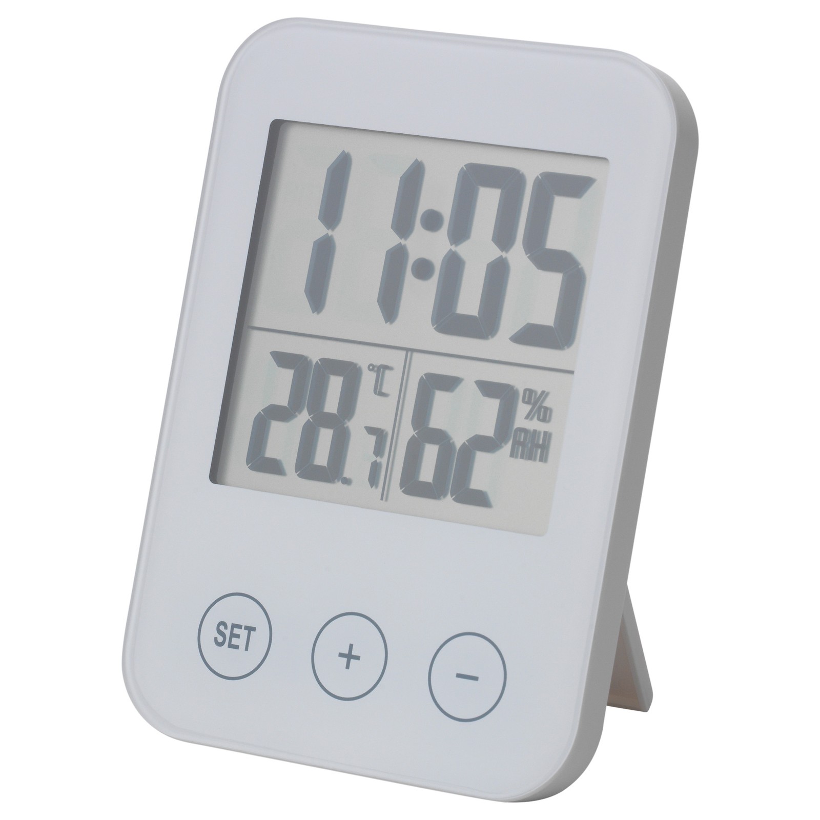 SLÅTTIS Clock with hygro-/thermometer - white - IKEA