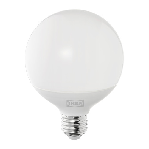 SOLHETTA LED bulb E27 470 lumen globe opal white - IKEA