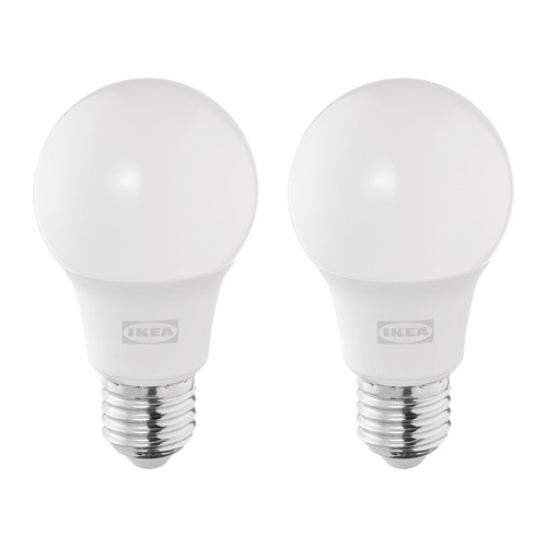 SOLHETTA LED bulb E14 470 lumen globe opal white - IKEA