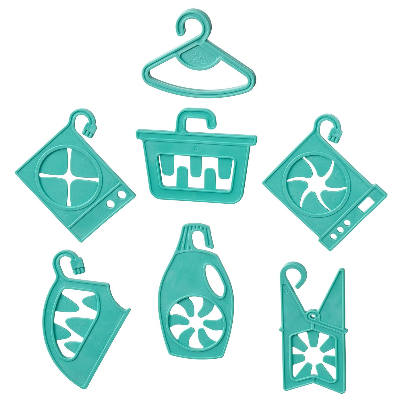 SPACKLA 7-piece sock hanger set turquoise - IKEA
