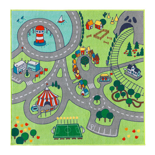 BUSENKEL rug harlequin pattern/multicolour - IKEA