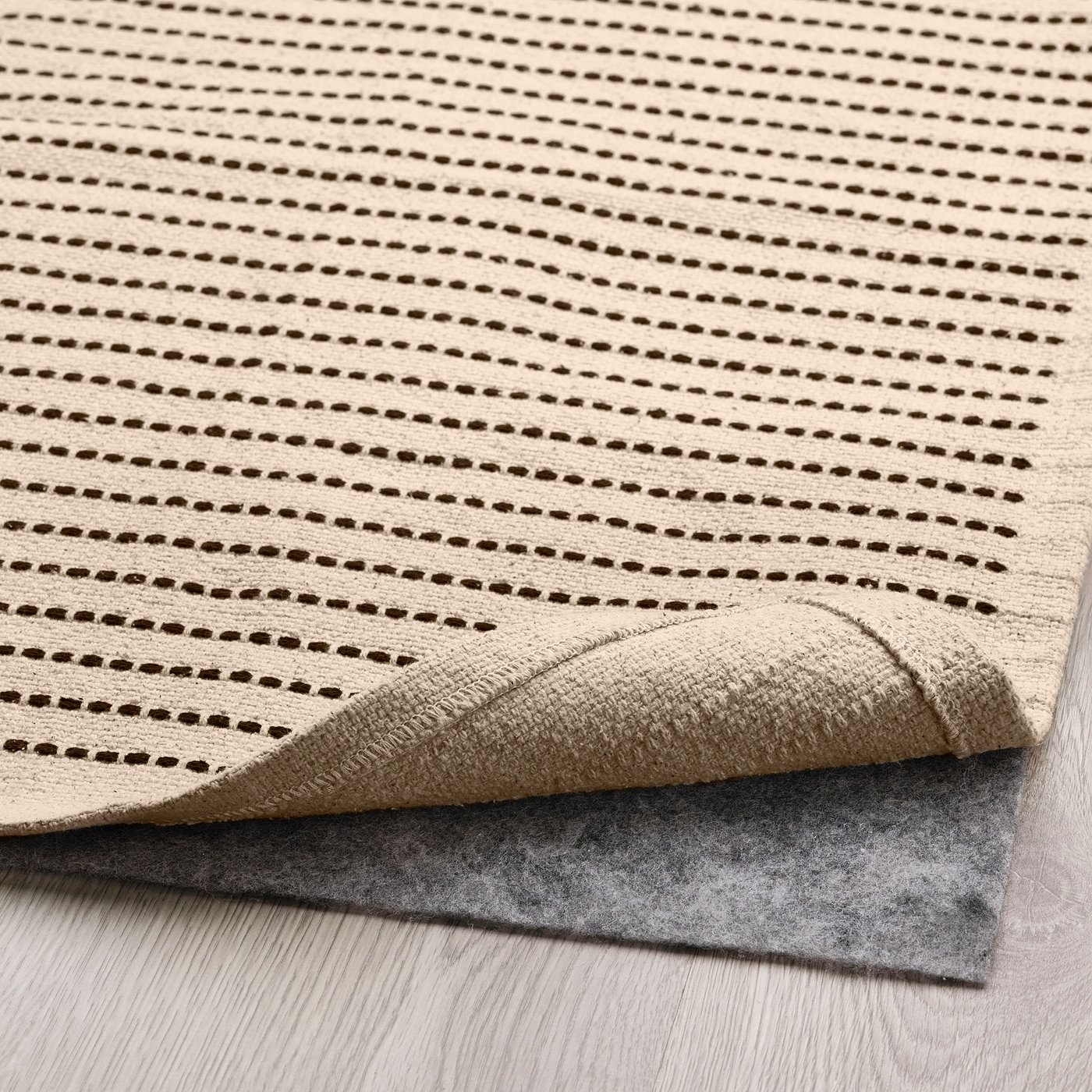 宜家STARREKLINTE rug, flatwoven natural/black 105.691.38 - IKEA