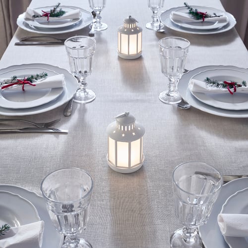 STRÅLA LED lantern battery-operated white - IKEA