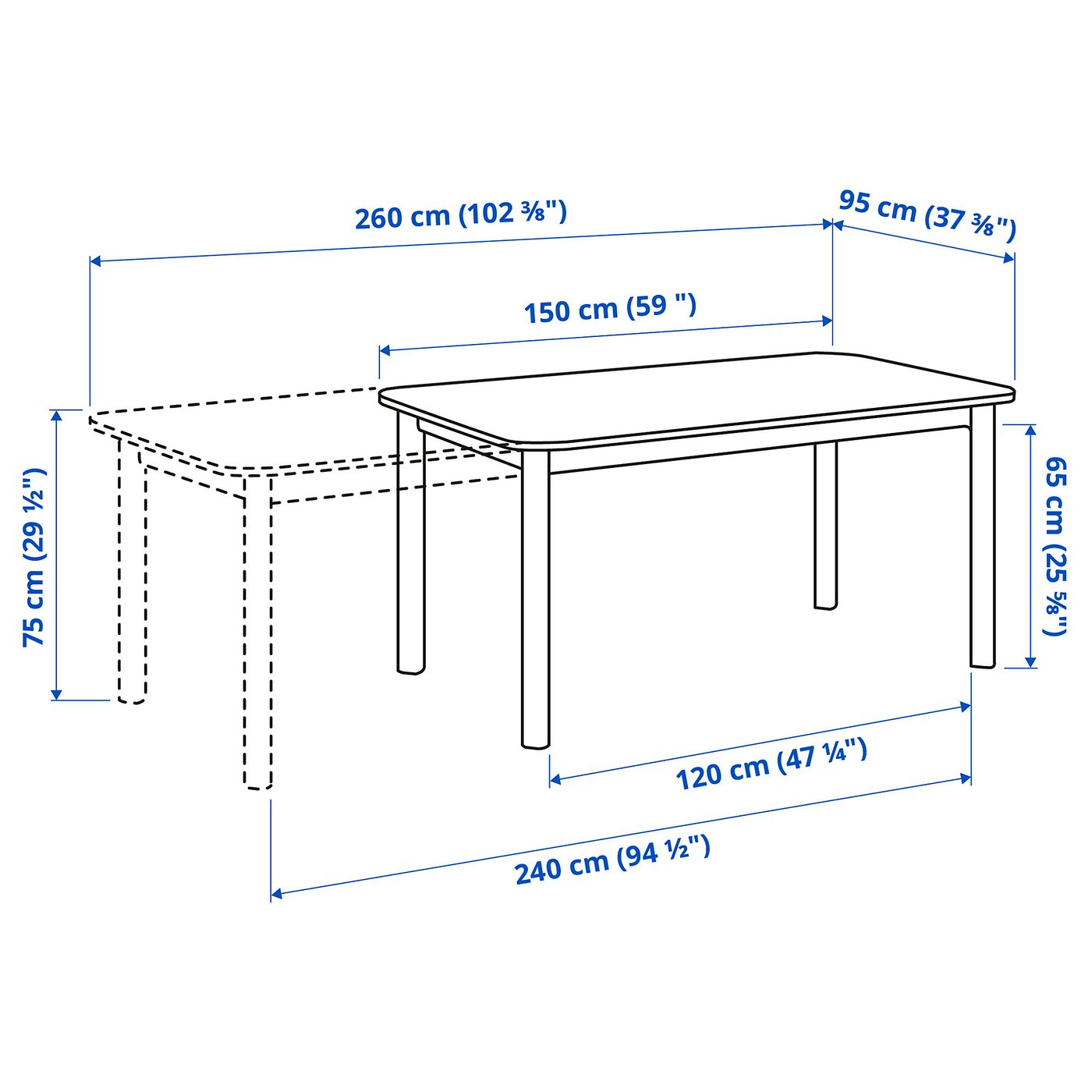 STRANDTORP extendable table brown - IKEA