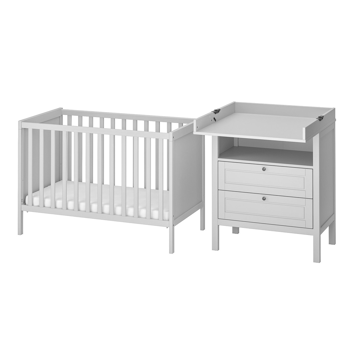 SUNDVIK 2-piece baby furniture set grey - IKEA