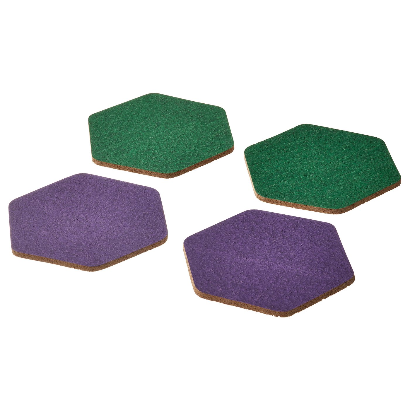TABBERAS coaster cork/green/lilac - IKEA