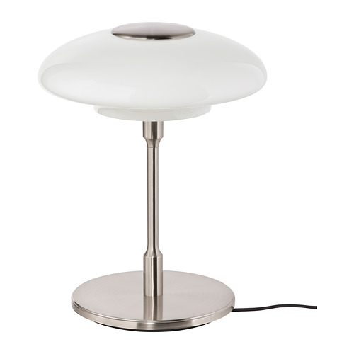 DEJSA table lamp beige/opal white glass - IKEA