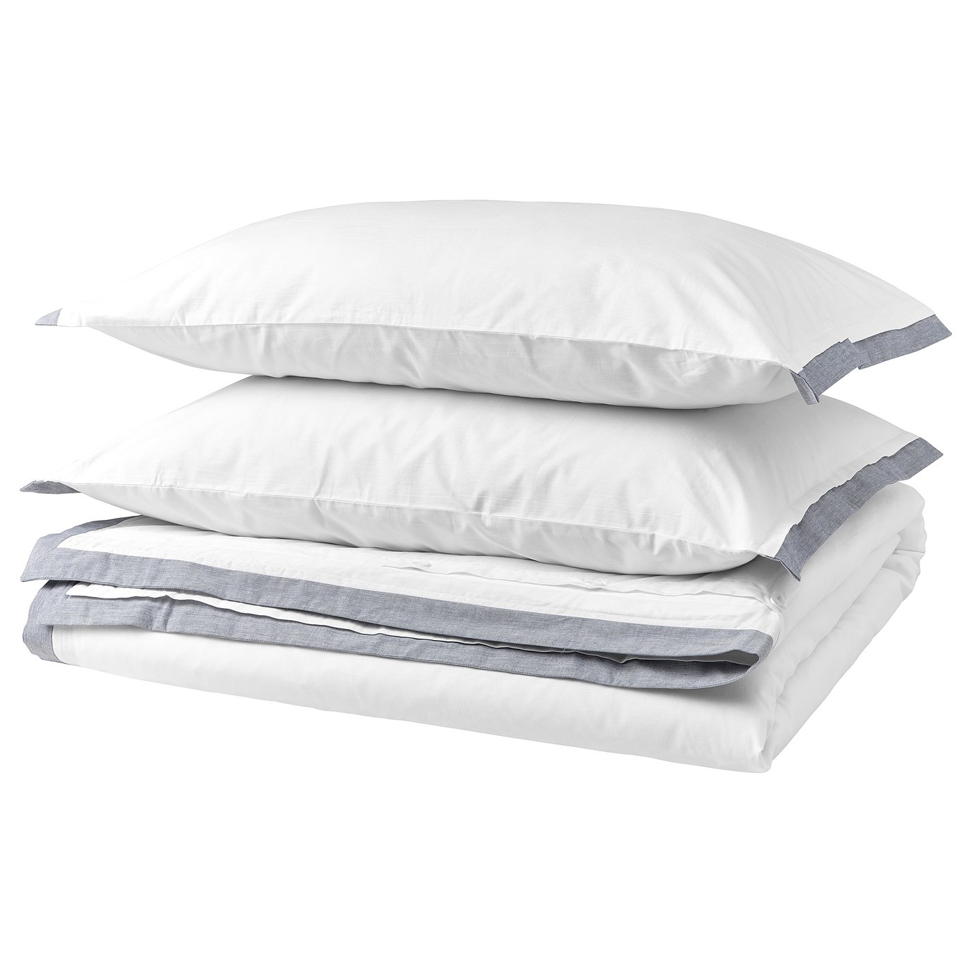 TÅTELSMYGARE duvet cover and 2 pillowcases white/blue 505.547.76 - IKEA