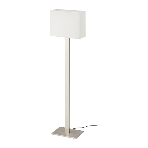 RINGSTA / SKAFTET floor lamp white/nickel-plated - IKEA