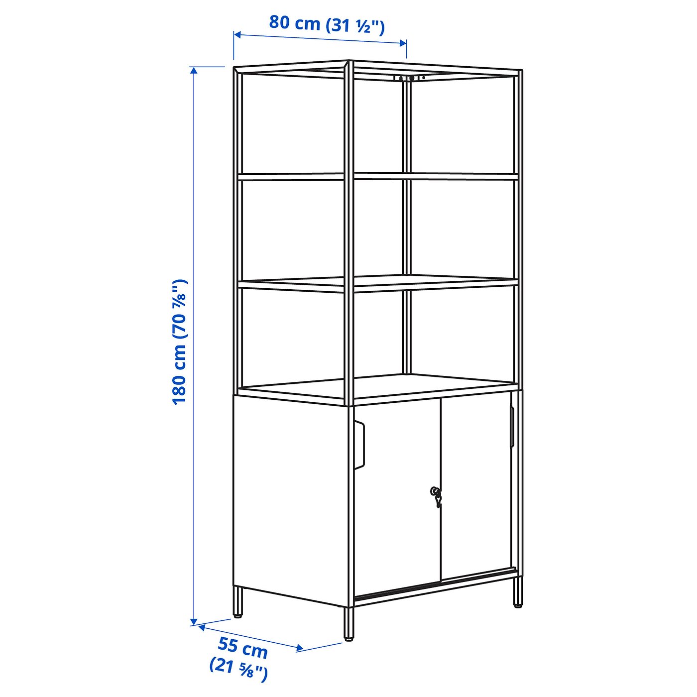 TROTTEN cabinet with sliding doors white 404.747.99 - IKEA