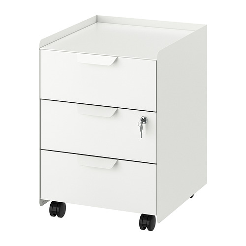 ALEX drawer unit on castors white/black 994.222.18 - IKEA