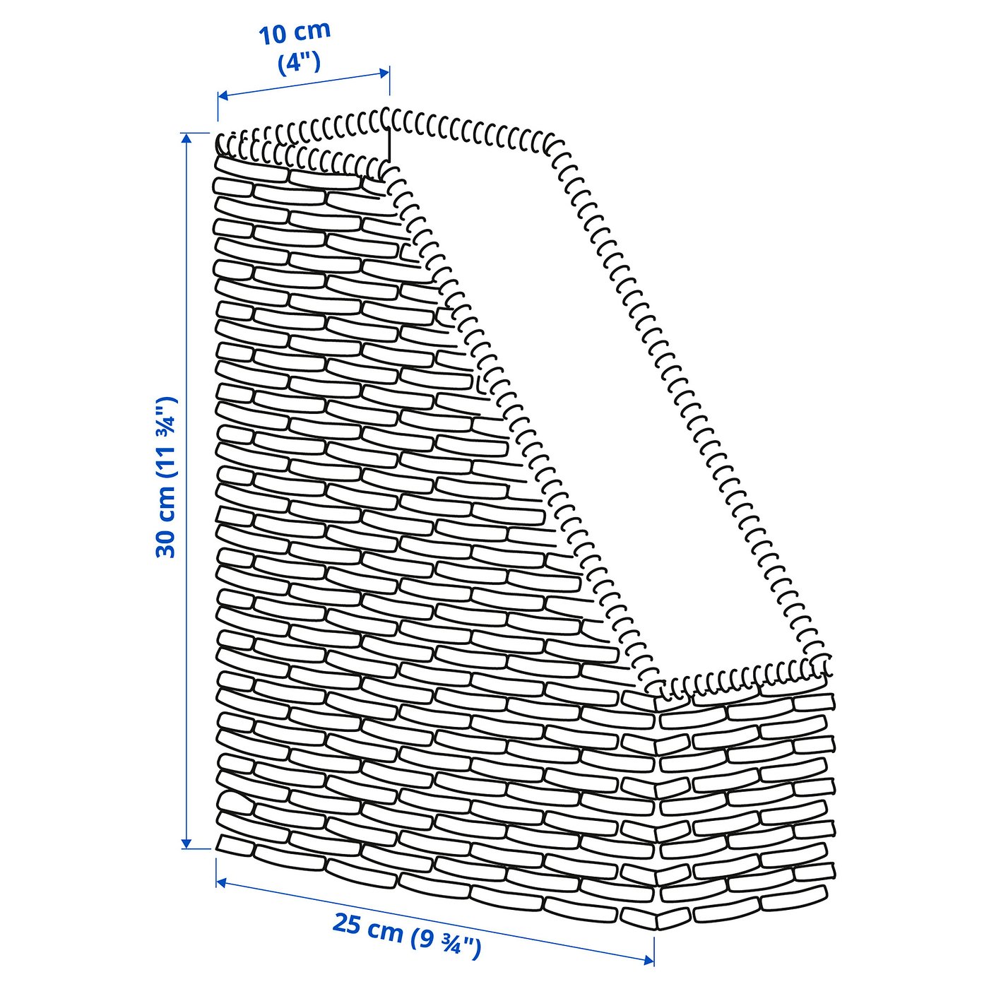 TRUMMIS magazine file handmade rattan - IKEA