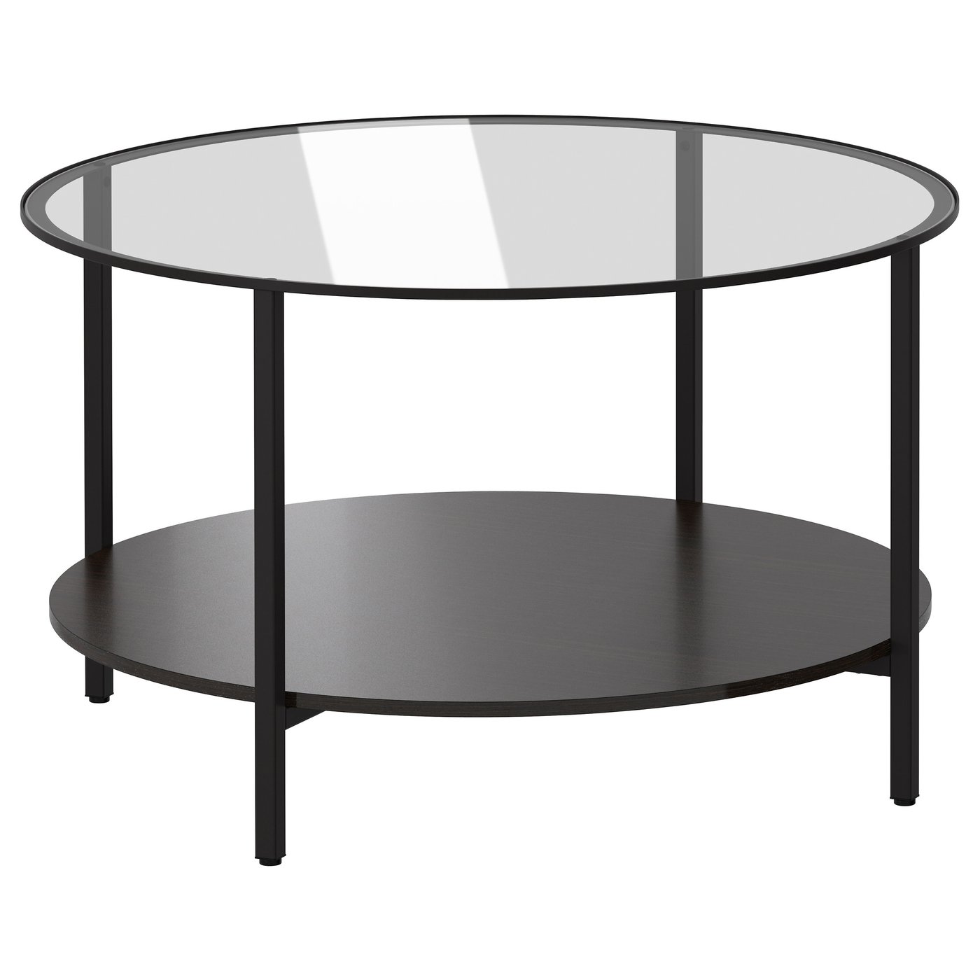 VITTSJÖ coffee table black-brown/glass - IKEA