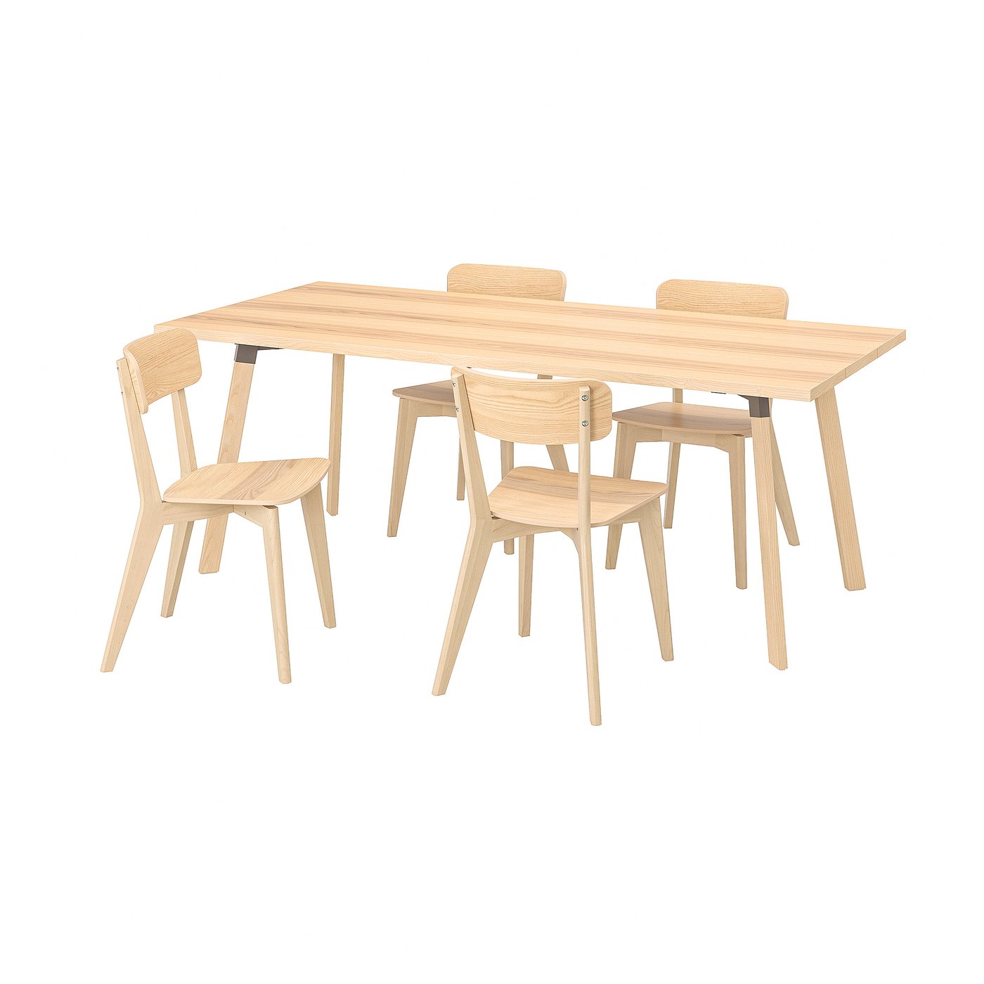 YPPERLIG / LISABO table and 4 chairs ash/ash 094.830.65 - IKEA