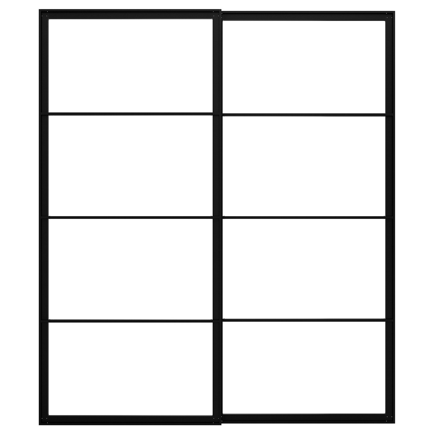 PAX 帕克思 滑门框带轨道 黑色 - IKEA