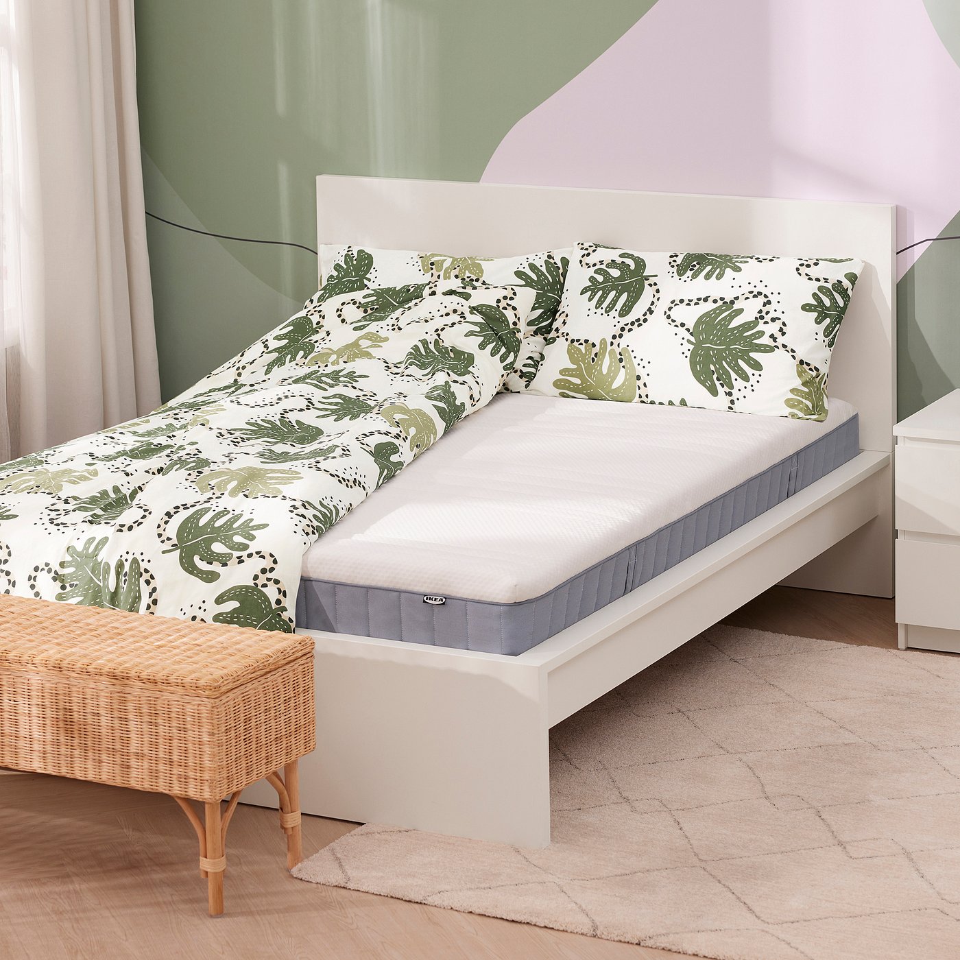 VITMÅSEN 维特冒森 袋装弹簧床垫 覆盖乳胶 加硬/浅蓝色 - IKEA