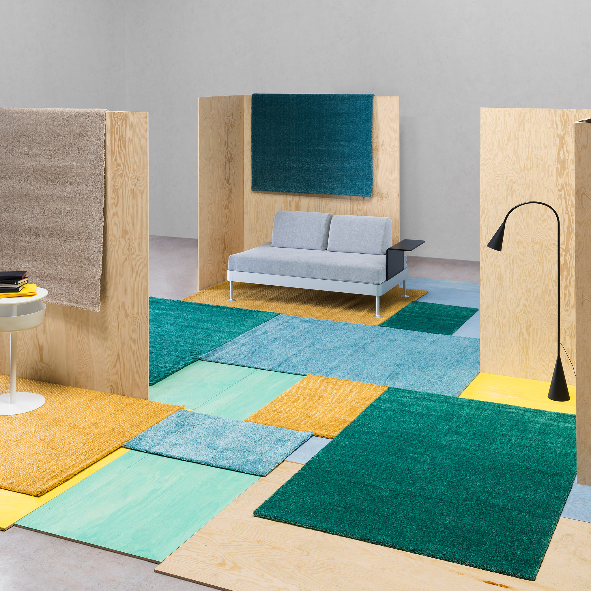 Add instant pop with modern rugs